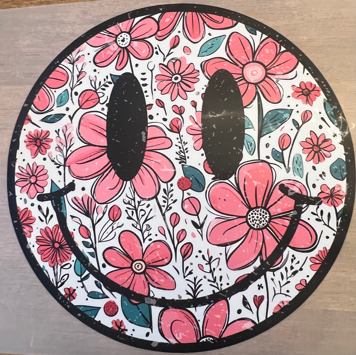 Floral smiley face (must add a tshirt) – Honey and Hope